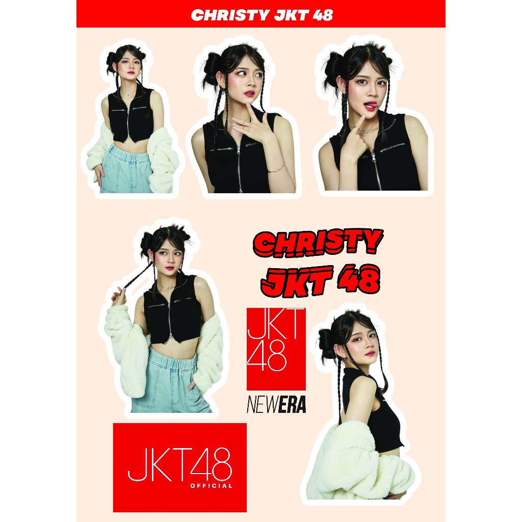 Jual CHRISTY STIKER JKT 48 I STIKER JKT 48 CHRISTY I JKT48 NEW ERA ...