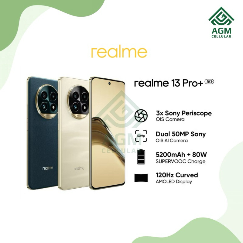 Jual HANDPHONE REALME 13 PRO+ 5G RAM 12GB/512GB | 8GB/256GB (Emerald ...