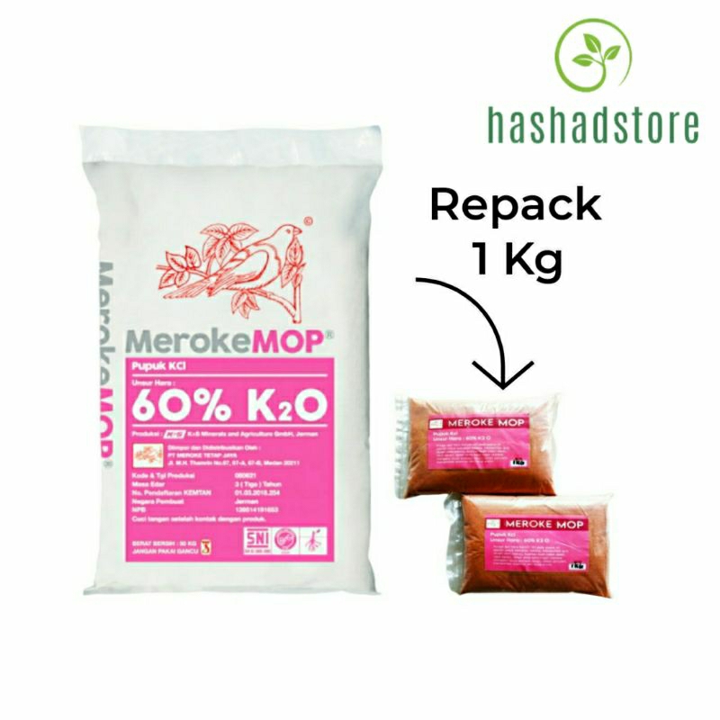 Jual Pupuk Meroke MOP 1 Kg Pupuk KCL Kemasan Repack | Shopee Indonesia