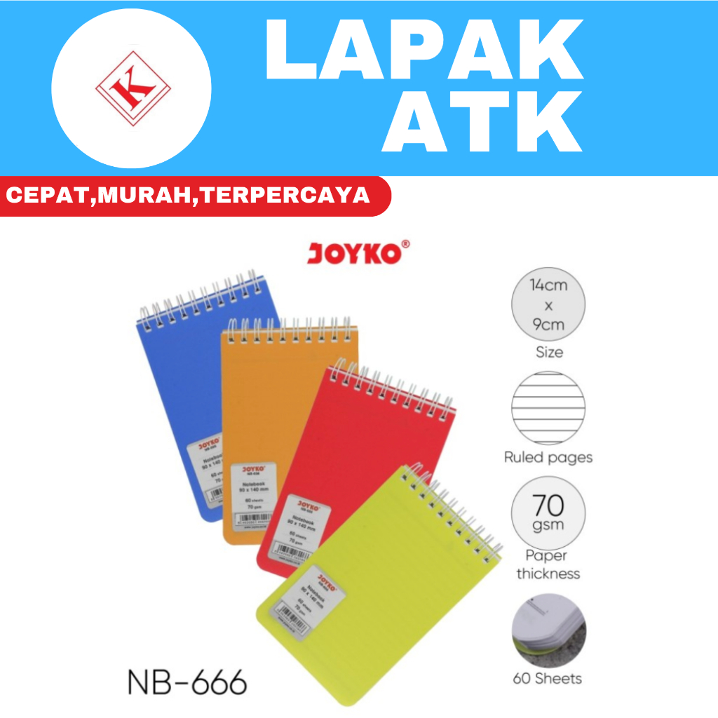 Jual Ruled Notebook Diary Agenda Buku Catatan Bergaris Joyko NB-666 ++" | Shopee Indonesia