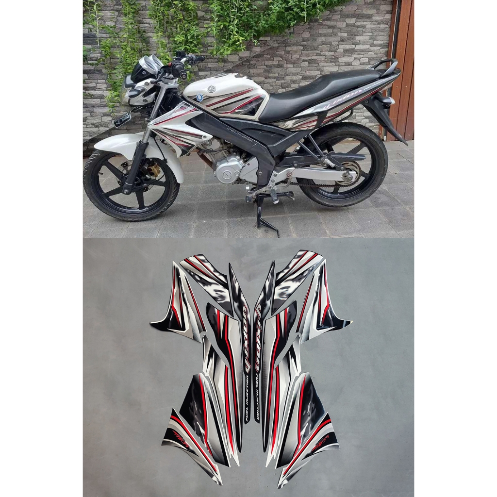 Jual STIKER STRIPING & LIS BODY VIXION OLD 2011 2012 PUTIH STANDAR ...