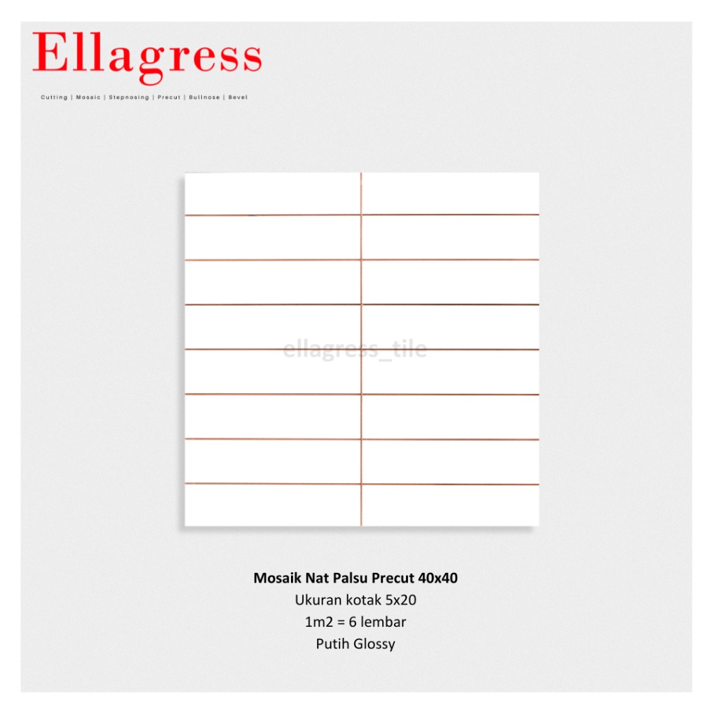 Jual Ellagress Mosaik Precut Nat Palsu Keramik 4x4 Lantai Dinding ...