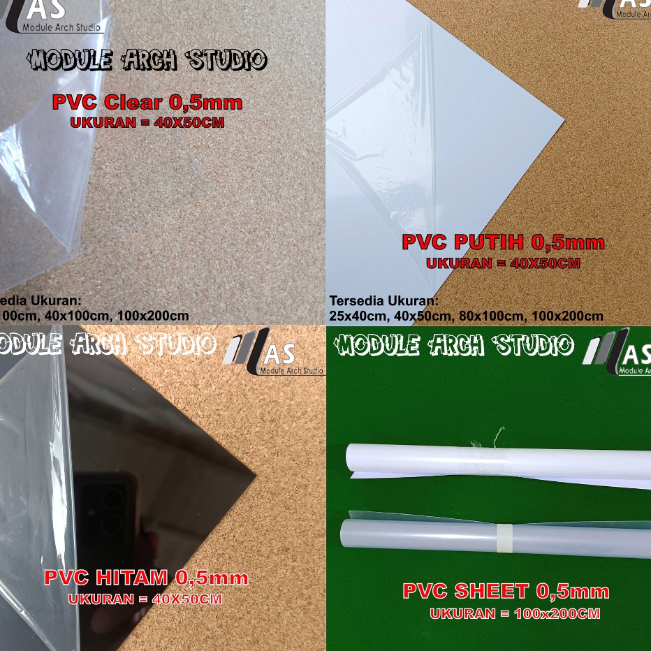 Jual PVC Sheet 5mm 4x5cm PVC Clear 5mm PVC Putih 5mm PVC Hitam 5mm ...