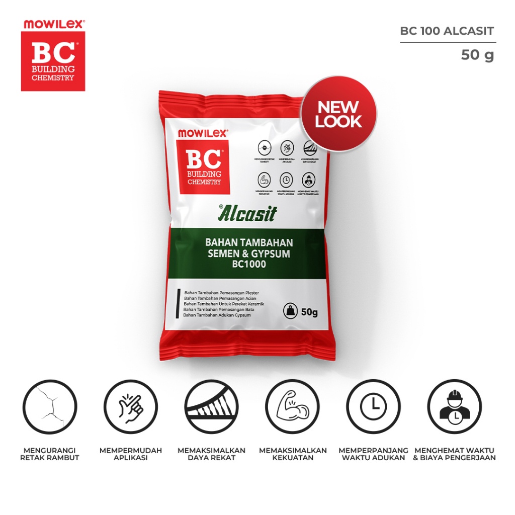 Jual Mowilex BC 1 Alcasit Aditif Semen Sea 5 gram | Shopee Indonesia