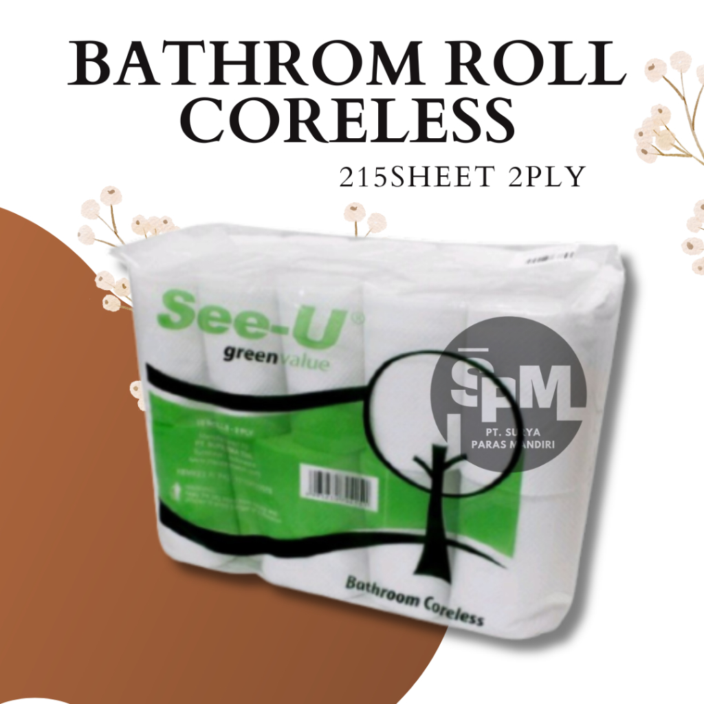 Jual Tissue See U Roll Coreless 1 pack, Tissu Roll tanpa cangkang, Tisu ...