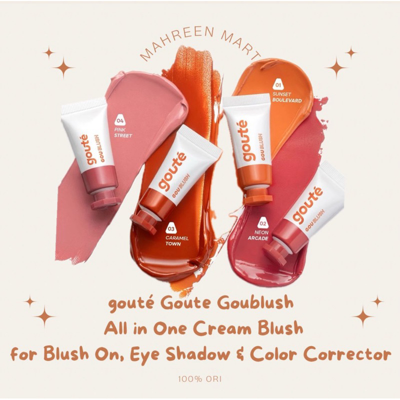 Jual gouté Goute Goublush - All in One Cream Blush for Blush On, Eye ...