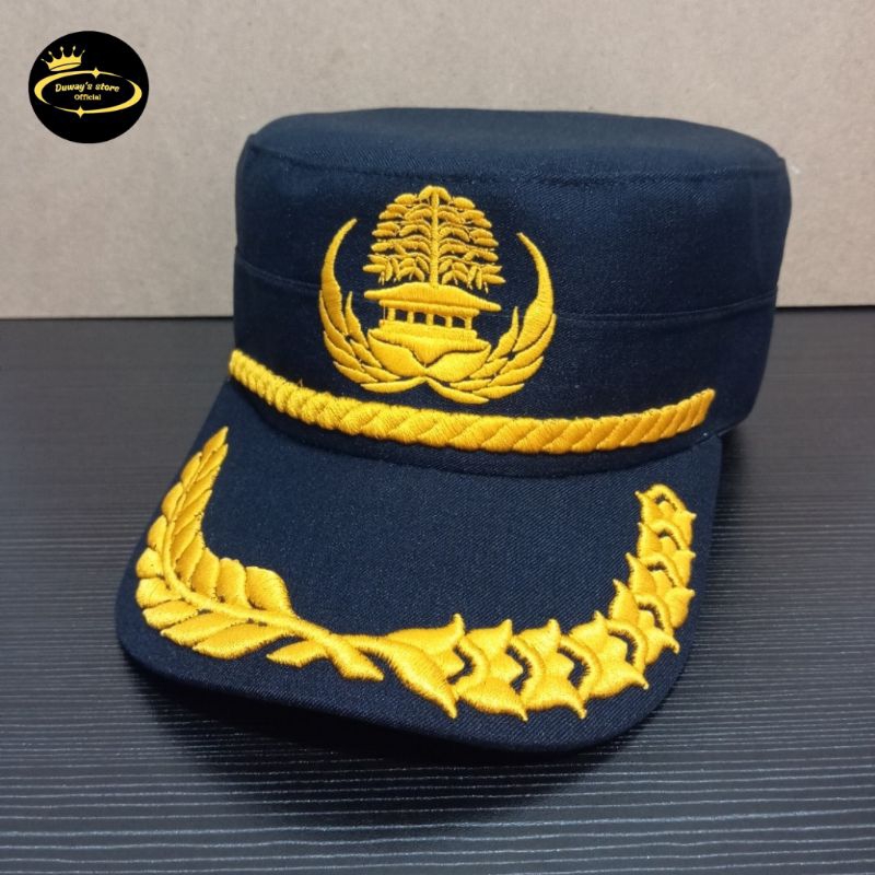 Jual Topi Komando Korpri Navy Free Nama Terbaru | Topi Korpri | Topi ...