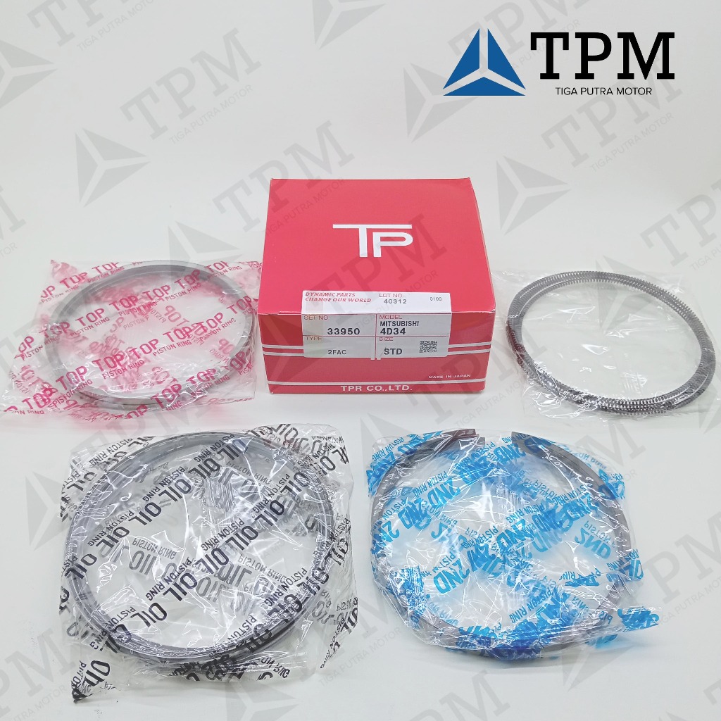Jual RING PISTON RING SEHER COLT DIESEL PS120 / CANTER PS125 4D34 33950 ...