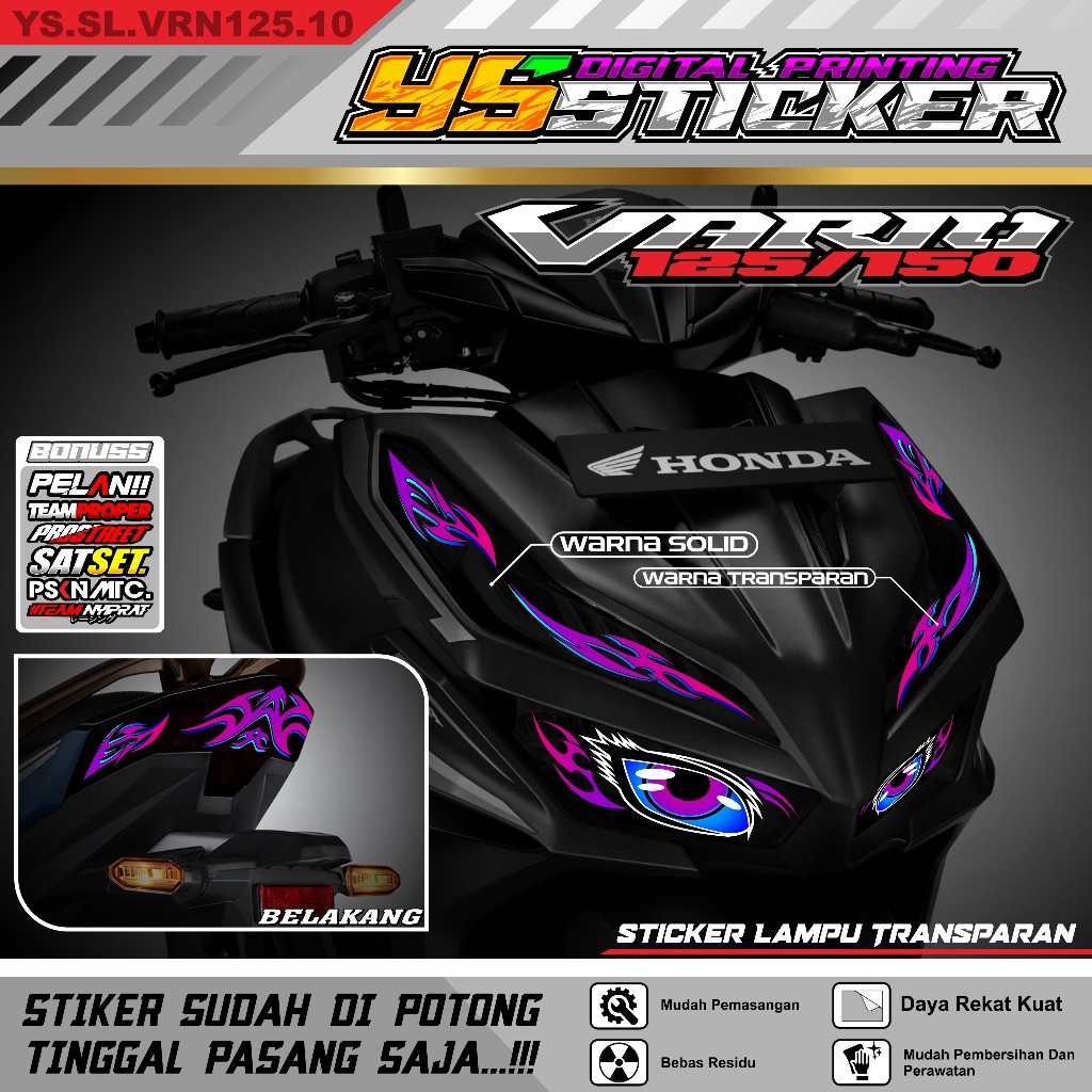 Jual STIKER Alis lampu VARIO NEW 125, 150 GEN 1 & GEN 2 - variasi ...