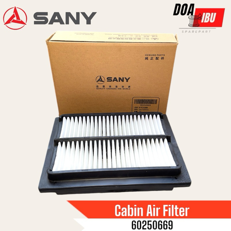 Jual Outer Air Filter / Filter cabin 60250669 SANY SY75, SY135, SY215 ...