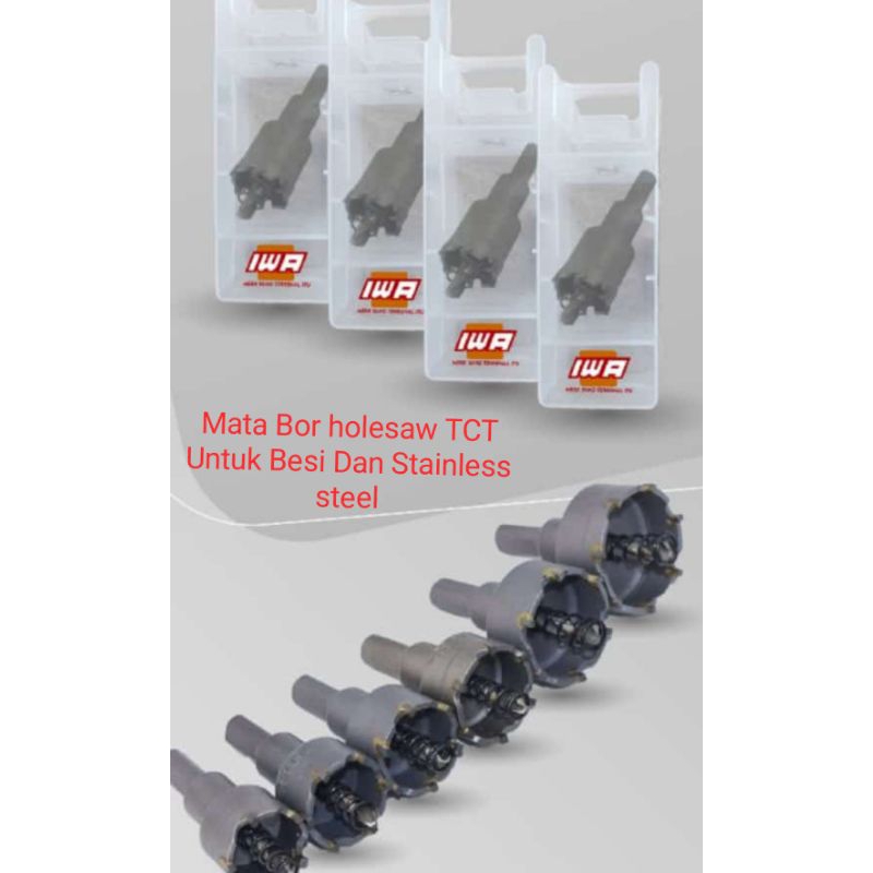 Jual IWA TCT Mata Bor Hole Saw Besi Metal Stainless14 mm - 45 mm ...
