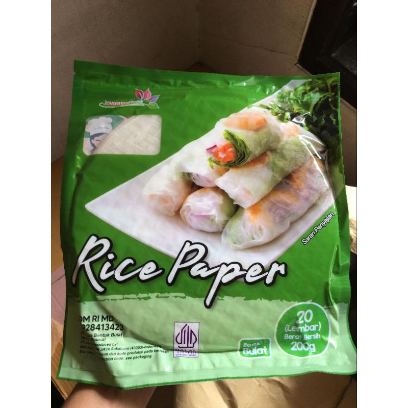 Jual RICE PAPER BULAT ISI 20 LEMBAR | JAVA RICE PAPER | HALAL | Shopee ...