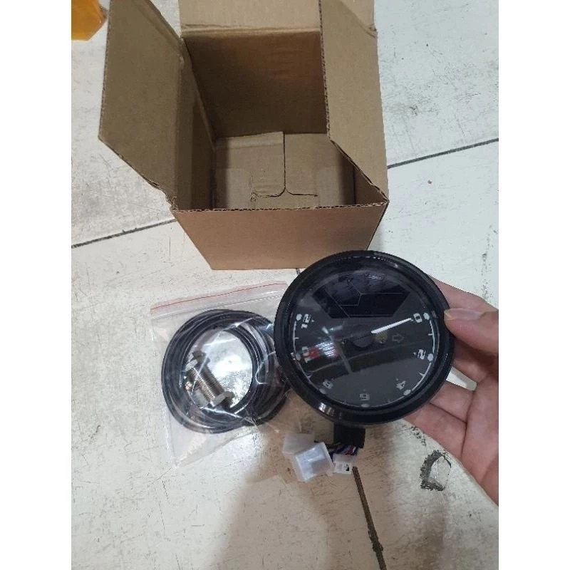 Jual Speedometer babon Digital bulat plus Sensor Spidometer Spido babon ...
