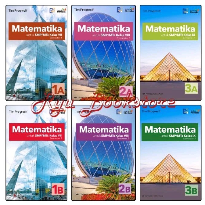 Jual Original Matematika 1A/1B,2A/2B,3A/3B Kls 1/7,2/8,3/9 SMP/MTs Kur ...
