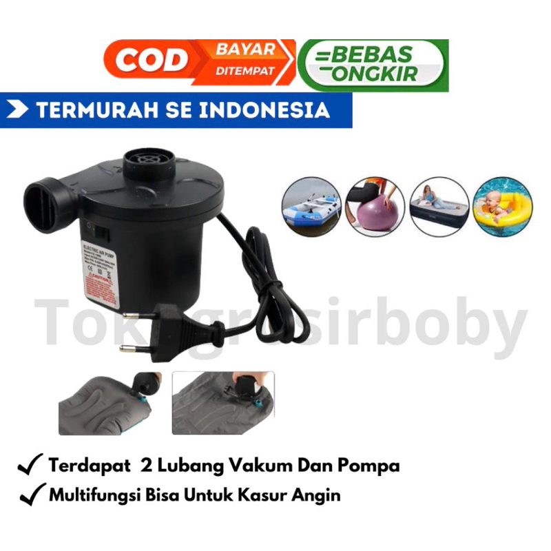 Jual pompa angin listrik electrik air pump untuk kolam renang kasur 50W 240V | Shopee Indonesia