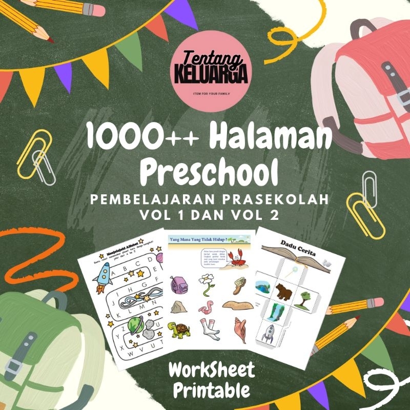 Jual 1000++ ACTIVITY WORKSHEET PRINTABLE PRESCHOOL AKTIVITAS BELAJAR ANAK PRA SEKOLAH [PDF ...