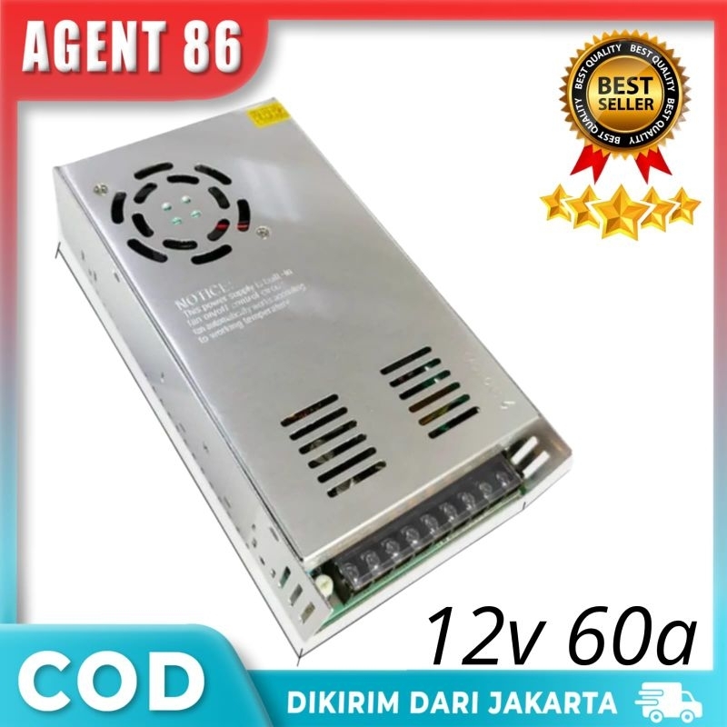 Jual Power Supply 12v 60A Power Suply Small 60Ampere 12 Volt 720Watt ...