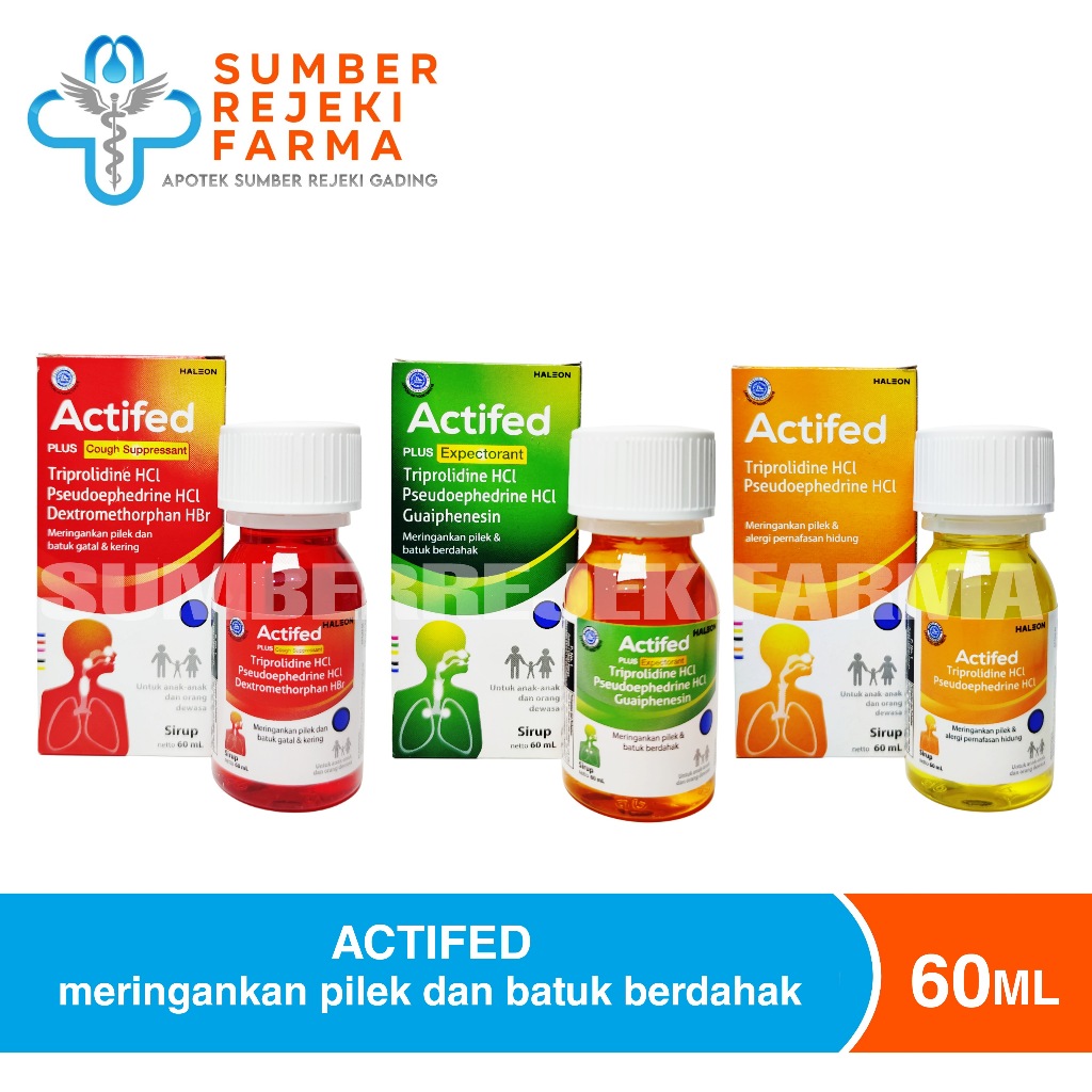 Jual Actifed Sirup 60 mL - Sirup Obat Batuk Flu Merah Kuning Hijau ...