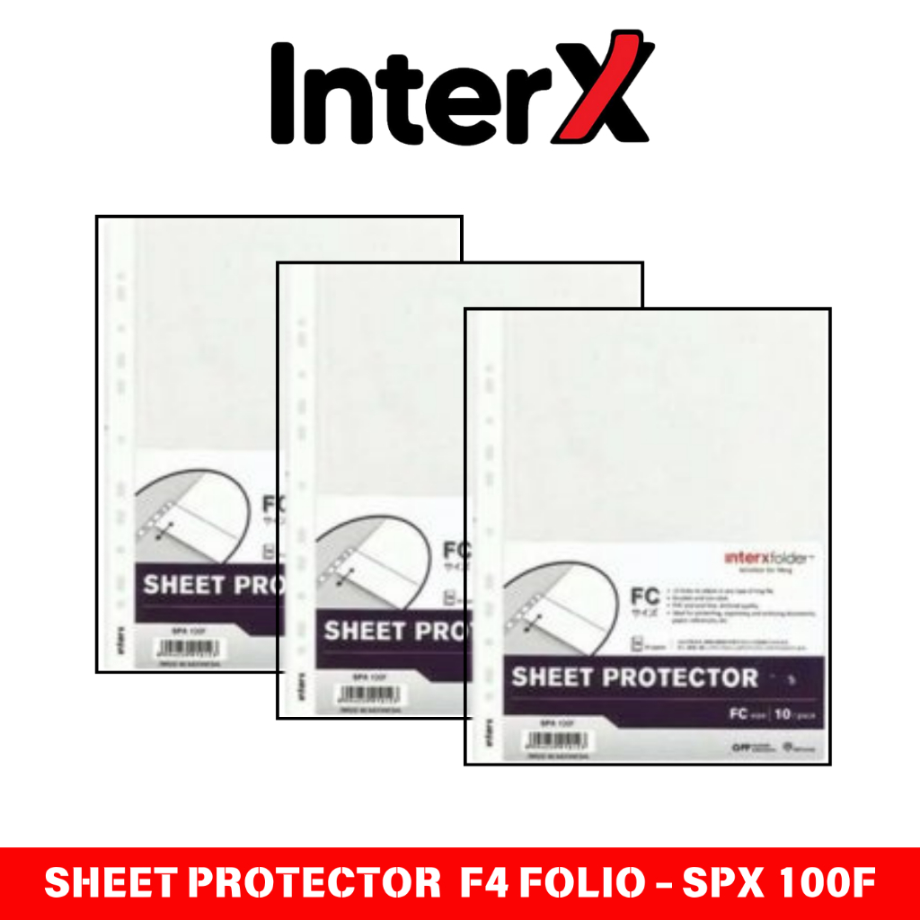 Jual Sheet Protector PP Pocket F4 Folio INTERX Folder SPX 100F - 10 Lembar | Shopee Indonesia