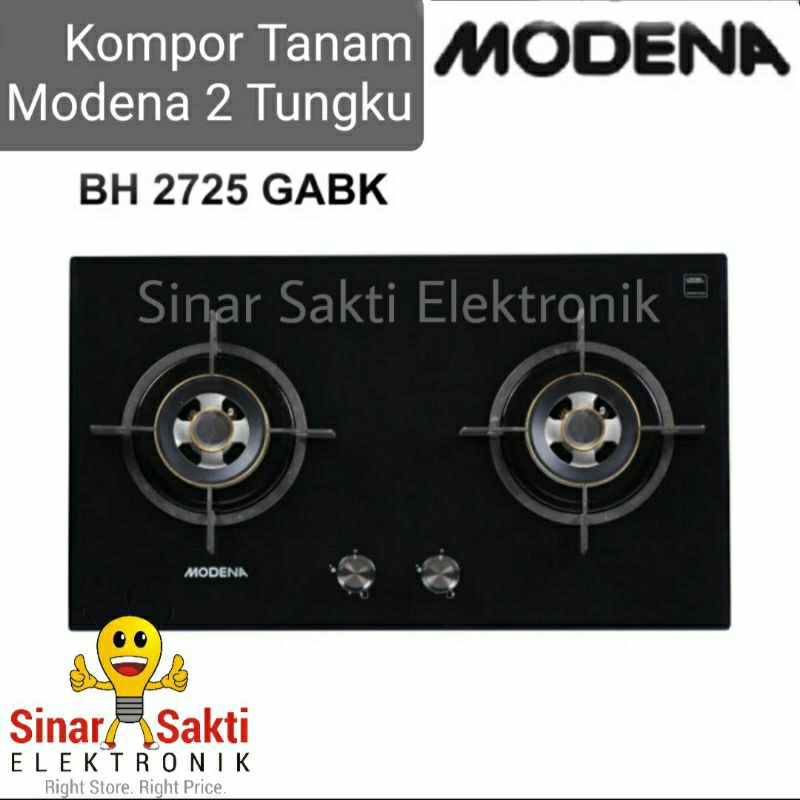 Jual Kompor Tanam Modena 2 Tungku 2725 gabk gbbk Kuningan Gas bh 2725 ...