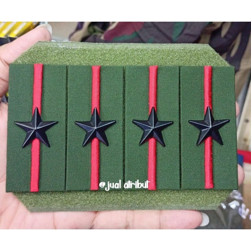 Jual Pangkat baju PDL TNI AD AL AU Bintang 1 2 3 PATI Brigjen Mayjen ...