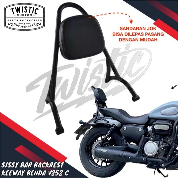 Jual Sissy Bar + Backrest Sandaran Jok Bracket Tas Belakang Street ...