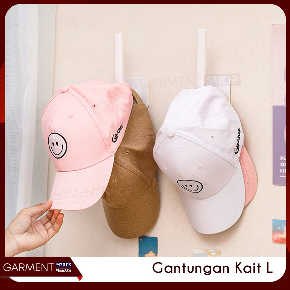 Jual Gantungan Topi Tempel Hanger Organizer Penyimpanan Topi Kunci ...