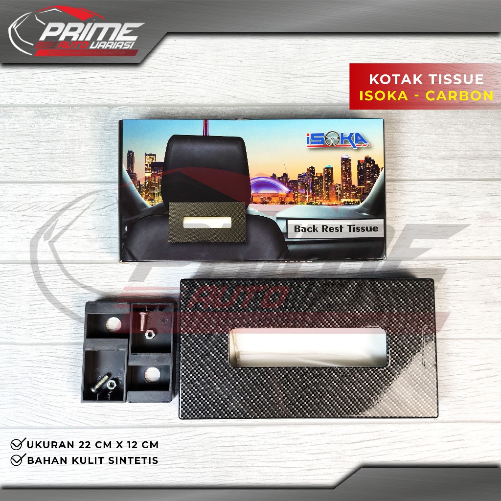 Jual KOTAK TISSUE BACK REST TISSUE TEMPAT TISU TISSUE ISOKA - CARBON ...
