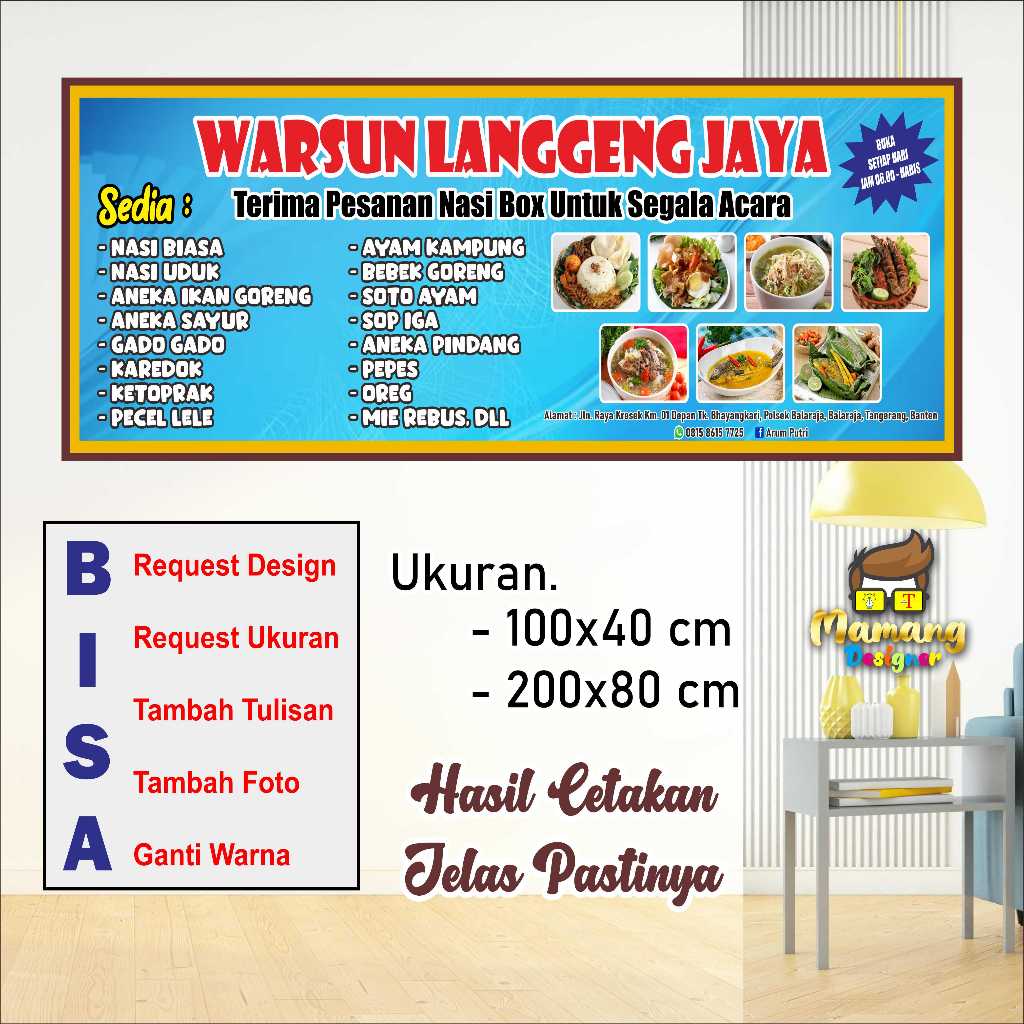 Jual Cetak Spanduk Banner Warung Sunda Atau Warung Makan bb | Shopee ...