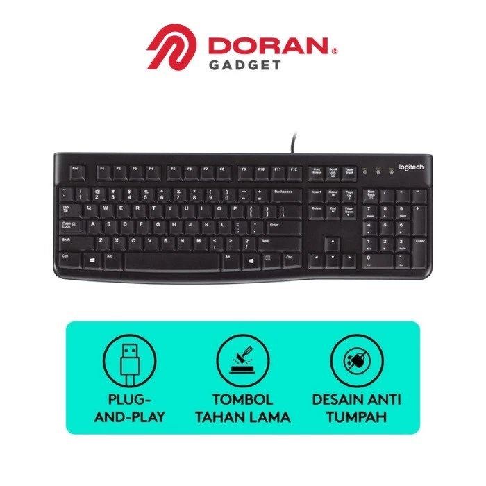 Jual Keyboard Kabel USB Logitech K120 Original Garansi Resmi 3 Tahun ...