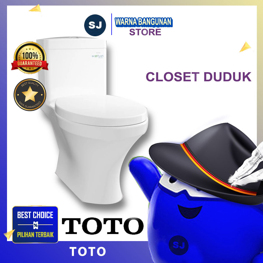 Jual TOTO One Piece Toilet Dual Flush S-Trap / Kloset Duduk CW630J ...
