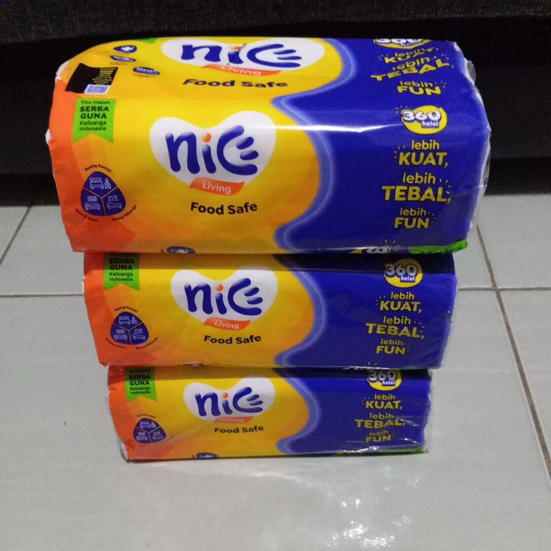Jual tissue nice 360 sheet 2ply tisu paket isi ( 3pcs) | Shopee Indonesia