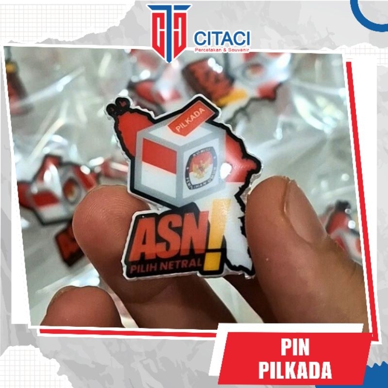Jual PIN PILKADA, RESIN, AKRILIK (PENITI DAN MAGNET) | Shopee Indonesia