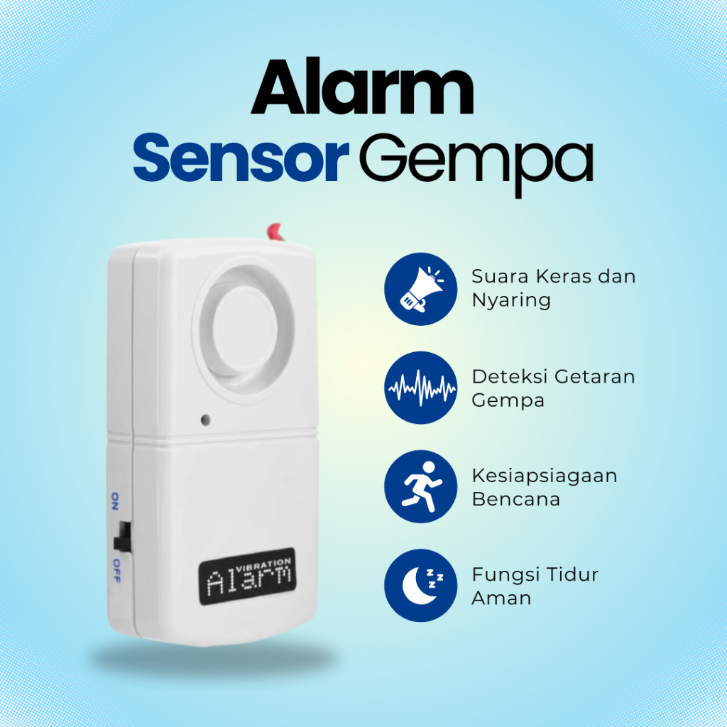 Jual (Bonus Baterai) Alarm Gempa Bumi / Quake Alarm Original | Shopee ...