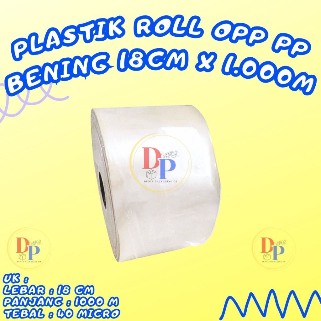 Jual Plastik Roll OPP PP Polos/ Plastik kemasan sachet renteng/ 18cm x ...