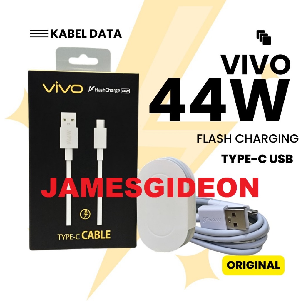 Jual Kabel Data Charger Vivo USB To Type C 44W FlashCharge Flash Charge ...