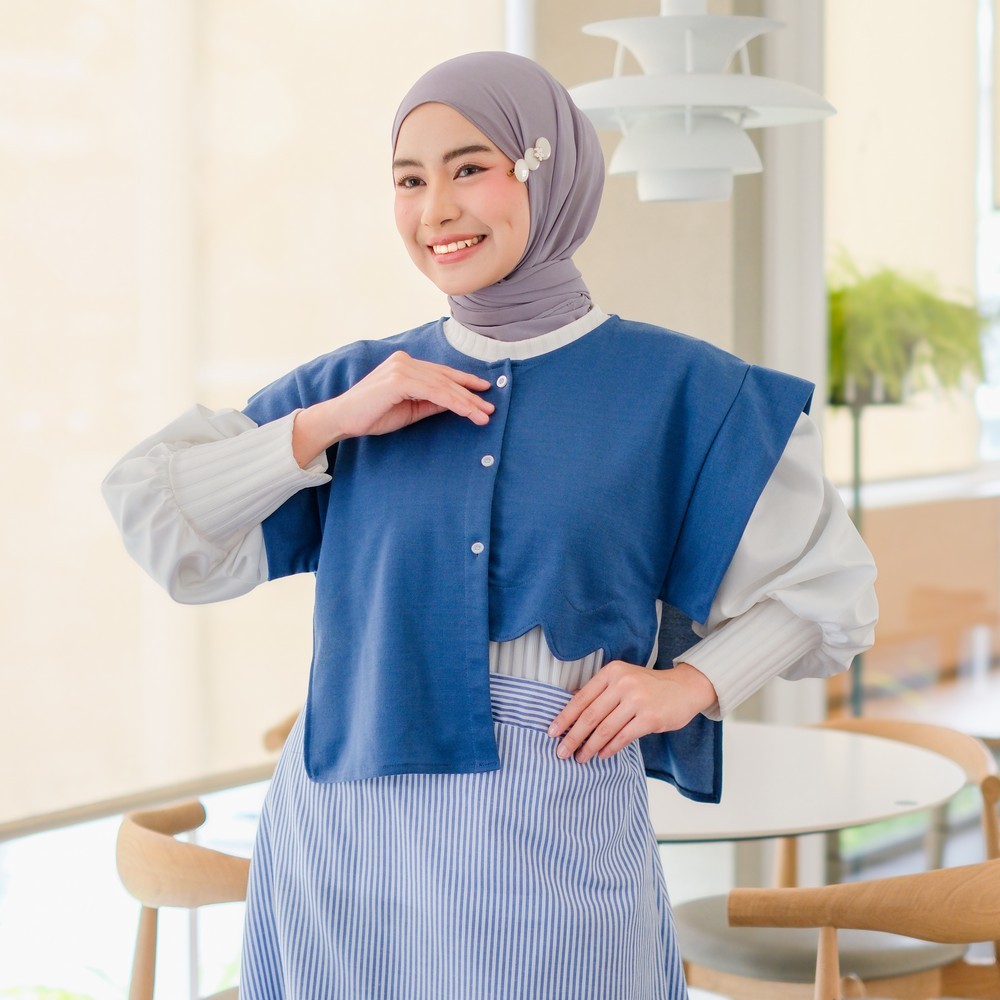 Jual Mybamus Cloud Outer Rompi Wanita Kekinian Vest Asimetris Korean ...