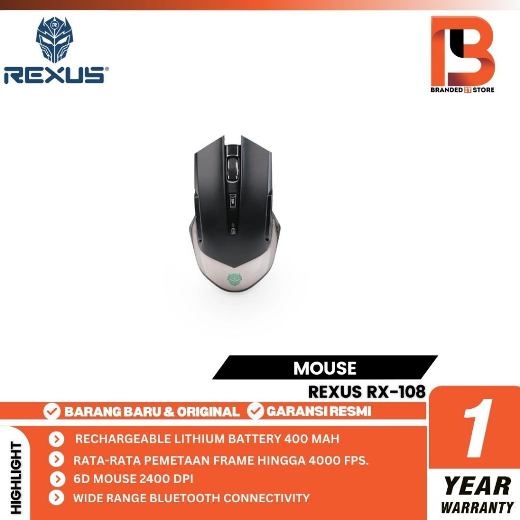 Jual REXUS RX108 RX-108 XIERRA WIRELESS GAMING MOUSE | Shopee Indonesia