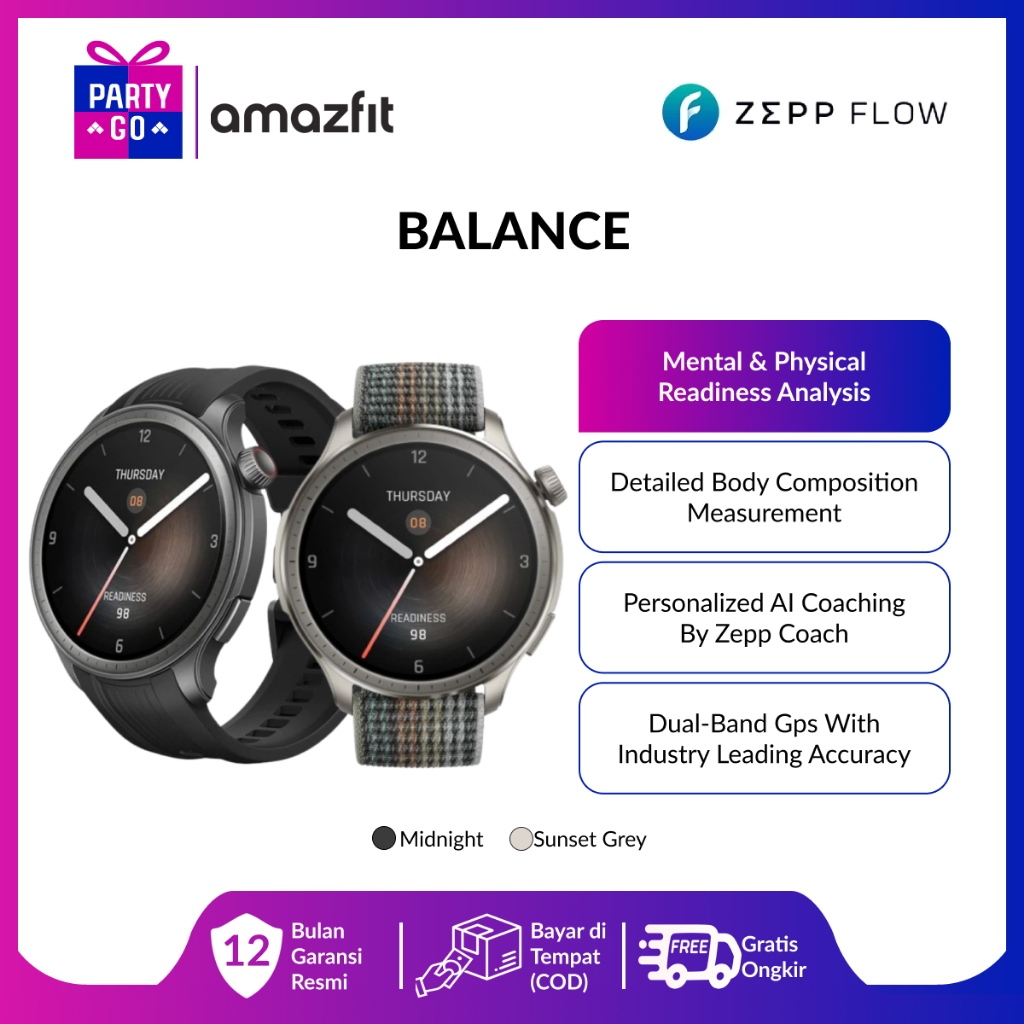 Jual Amazfit Balance 46mm SmartWatch Bluetooth Phone Call AI Fitness ...