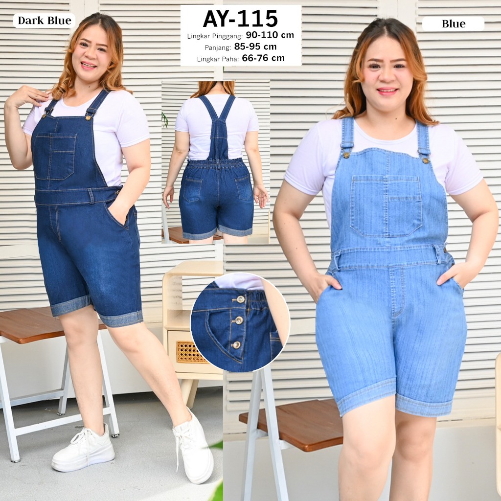 Jual overall pants AY-115 bahan LP90-110CM P85-95CM Lingkar paha 66-76CM | Shopee Indonesia