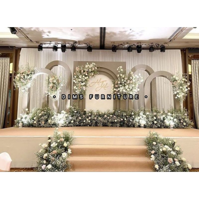 Jual backdrop pelaminan triplek / dekorasi wedding backdrop triplek ...