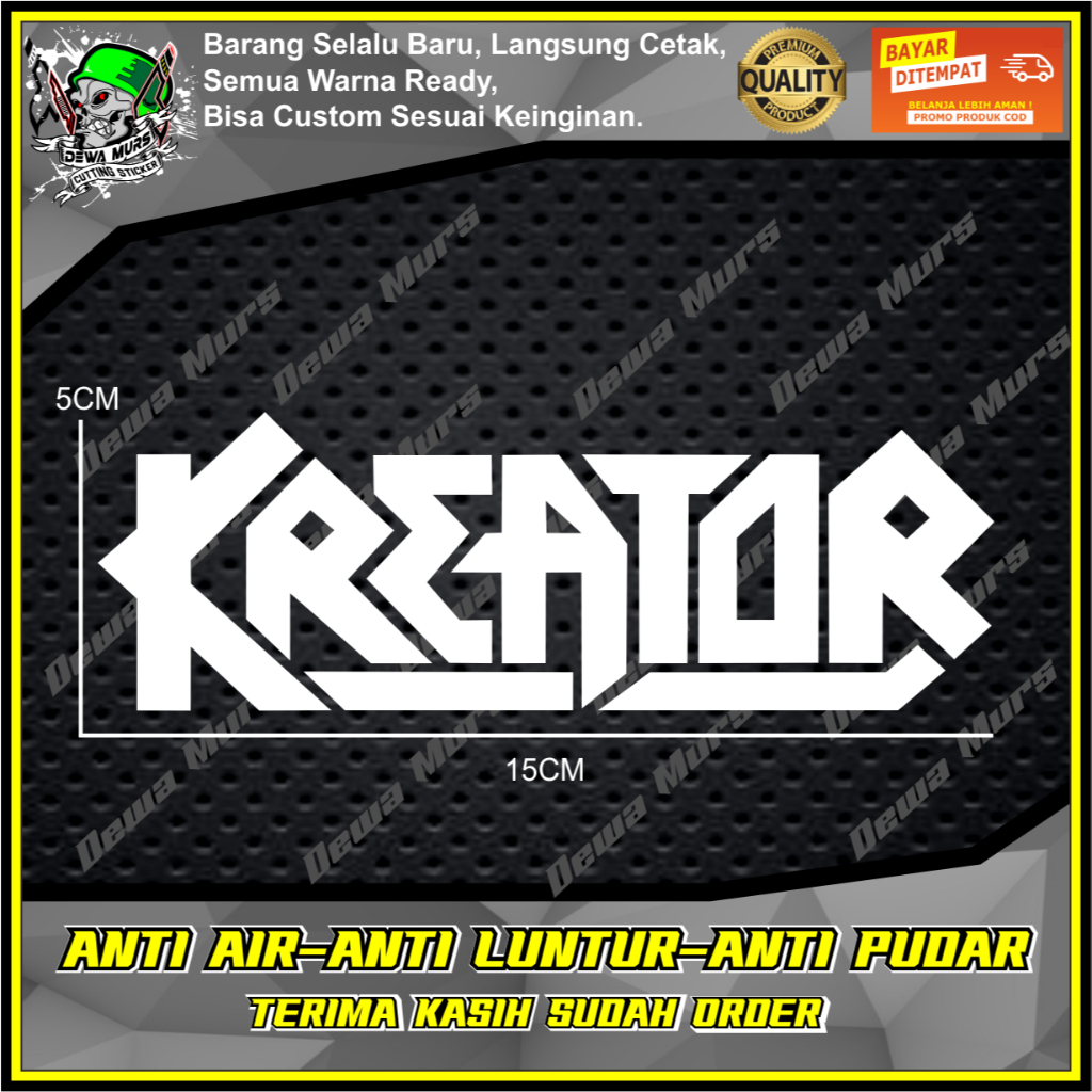 Jual Cutting Sticker KREATOR Sticker Cocok Buat Motor Dan Mobil ...