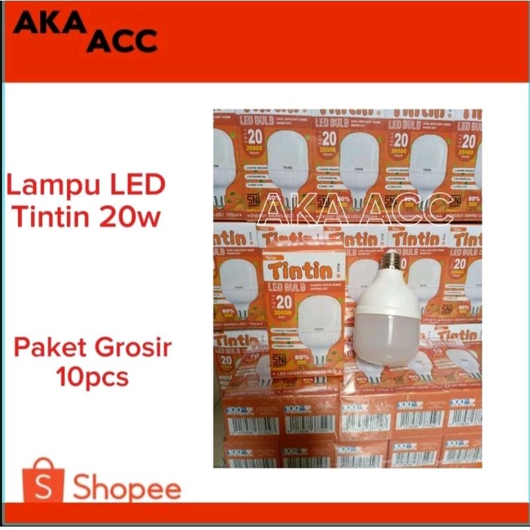 Jual Paket 10pcs Lampu LED Tintin 20w / Lampu LED kapsul murah Tintin 20w | Shopee Indonesia
