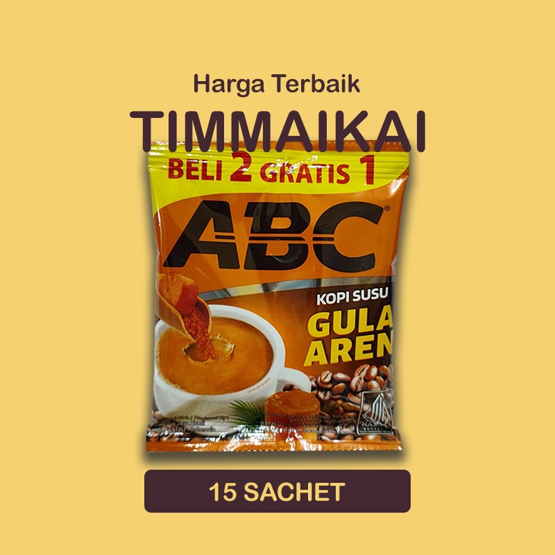 Jual Kopi susu ABC gula aren renceng Promo isi 15 sachet | Shopee Indonesia