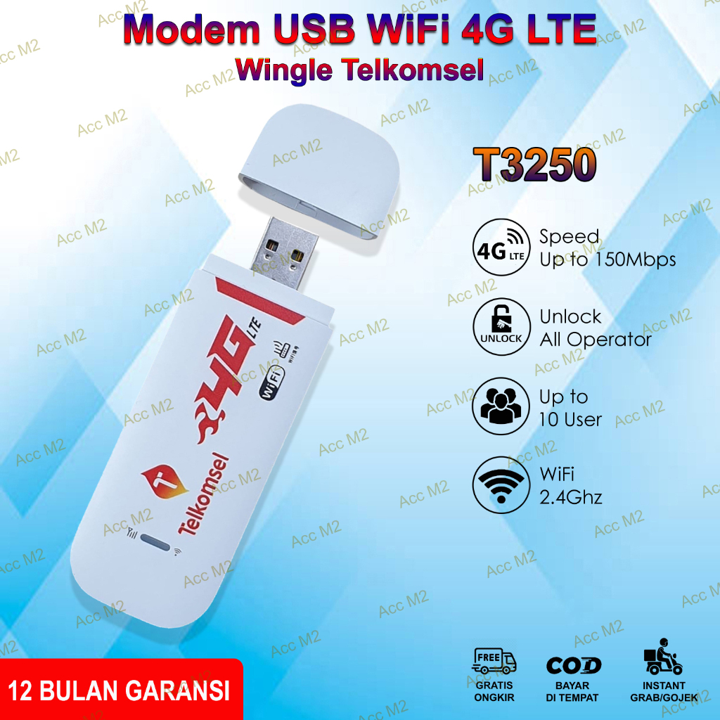 Jual Modem USB WiFi 4G Wingle Telkomsel T3250 | Shopee Indonesia