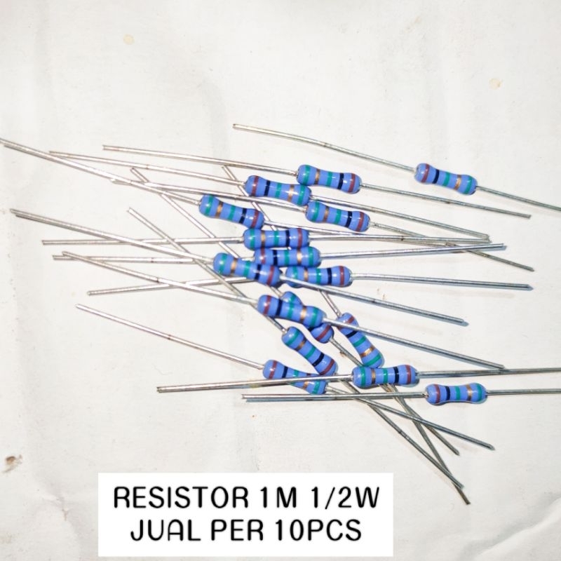 Jual Resistor 1M 1/2w Original jual per 10pcs | Shopee Indonesia