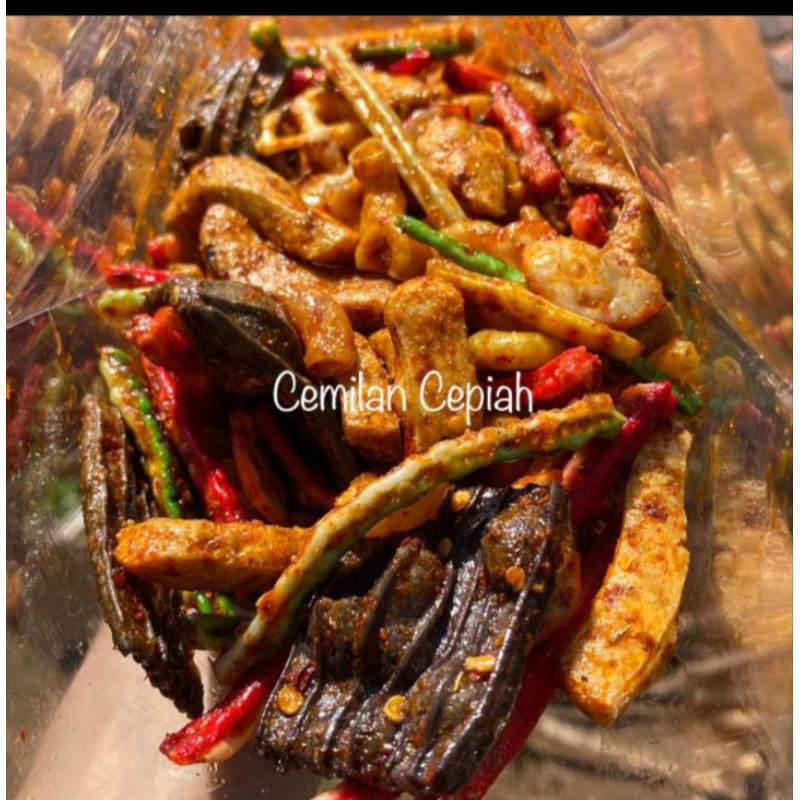 Jual SEBLAK MIX /KERUPUK/BASRENG CAMPUR PEDAS DAUN JERUK 500 GRAM ...