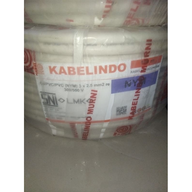 Jual kabel kabelindo NYM 3x2,5 100meter | Shopee Indonesia