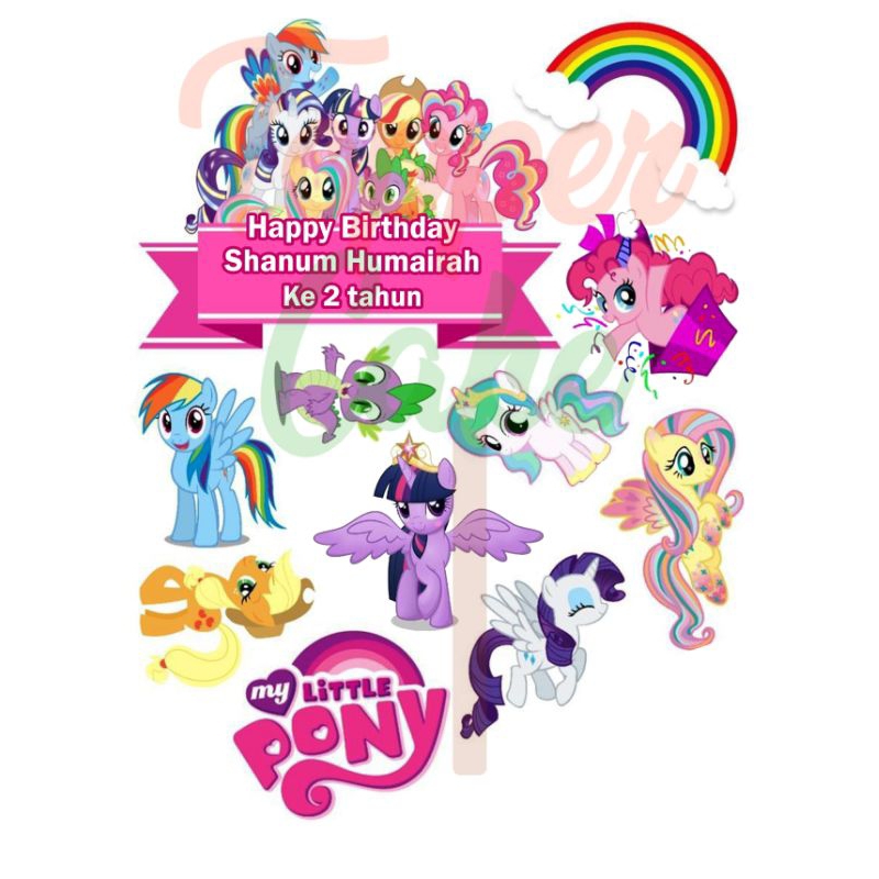 Jual Topper Cake unicorn Kuda Poni Gratis Tambah Nama, usia, Foto ...