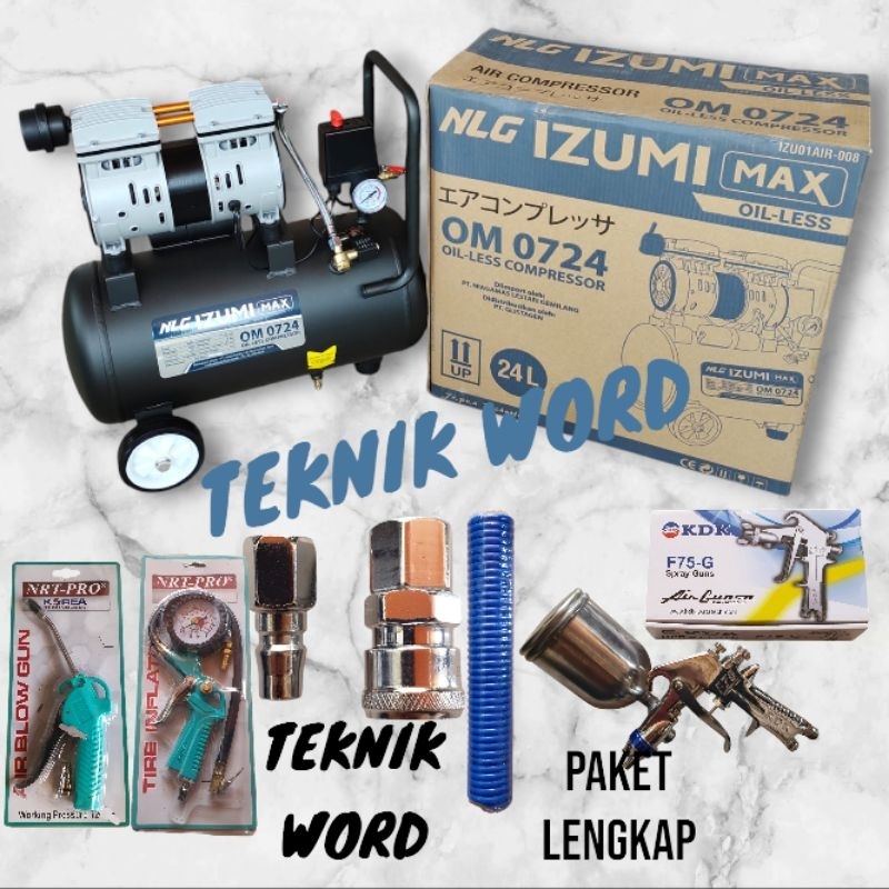 Jual MESIN KOMPRESOR ANGIN OILLESS IZUMI MAX OM 0724 / IZUMI MAX OM0724 | Shopee Indonesia